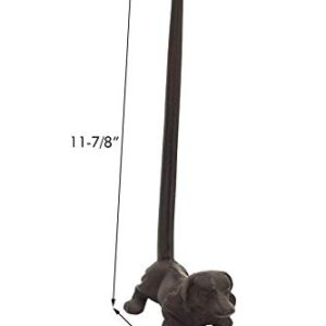 Retro Cast Iron Dog Paper Holder - Decorative Free Standing Paper Holder - Antique Brown