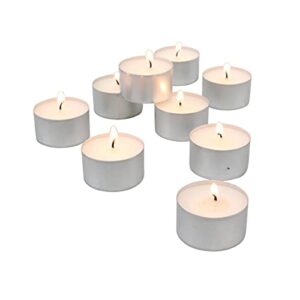 Stonebriar 100 Pack Unscented Tea Light Candles with 6-7 Hour Extended Burn Time