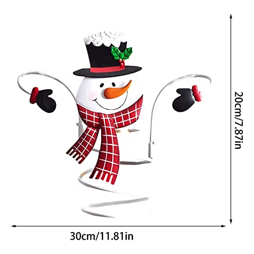 Christmas Wine Bottle & Glass Holders, 3PCS Snowman Santa Claus Gnome Organizer Rack with Christmas Theme, 1 Wine Bottle and 2 Glasses Holder for Home Kitchen Decor (Snowman-1pc)