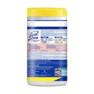 Lysol Disinfectant Wipes, Multi-Surface Antibacterial Cleaning Wipes, For Disinfecting and Cleaning, Lemon and Lime Blossom, 80 Count (Pack of 3)