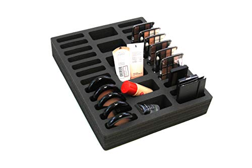 Polar Whale 3 Compact Drawer Organizers Compatible with IKEA Alex Tray Washable Waterproof Insert for Home Bathroom Bedroom Office 11.5 x 14.5 x 2 Inches 30 Compartments Black