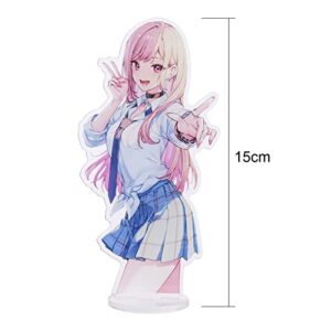 URAQT My Dress Up Darling Stand 5pcs Set, Marin Kitagawa Cosplay Acrylic Stands Model Plate Fans Gift Collection Props