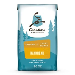 caribou coffee, light roast ground coffee – daybreak morning blend 20 ounce bag