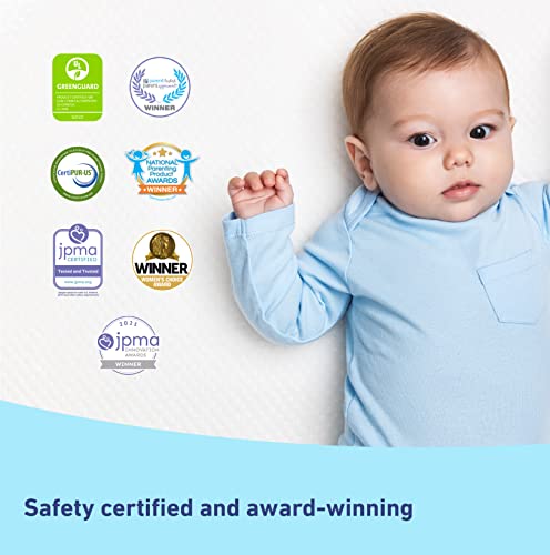 Graco Premium Foam Crib & Toddler Mattress – GREENGUARD Gold and CertiPUR-US Certified, 100% Machine Washable, Breathable, and Water-Resistant Cover, Meets All Applicable Category Safety Standards