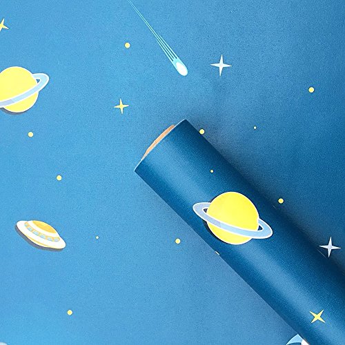 Yifely Funny Universe Decorative Furniture Paper Removable Shelf Drawer Liner for Boys Girls Bedroom 17x118 Inch