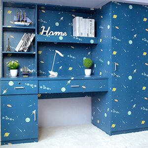 Yifely Funny Universe Decorative Furniture Paper Removable Shelf Drawer Liner for Boys Girls Bedroom 17x118 Inch