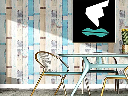 HOYOYO 17.8 x 118 Inches Self-Adhesive Liner Paper, Removable Shelf Liner Wall Stickers Dresser Drawer Peel Stick Kitchen Home Decor, Colorful Wood Grain