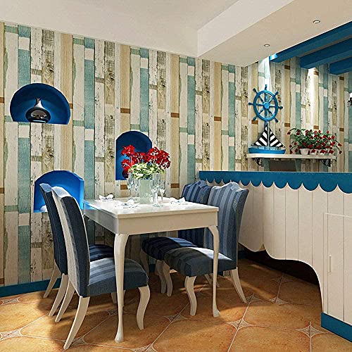 HOYOYO 17.8 x 118 Inches Self-Adhesive Liner Paper, Removable Shelf Liner Wall Stickers Dresser Drawer Peel Stick Kitchen Home Decor, Colorful Wood Grain