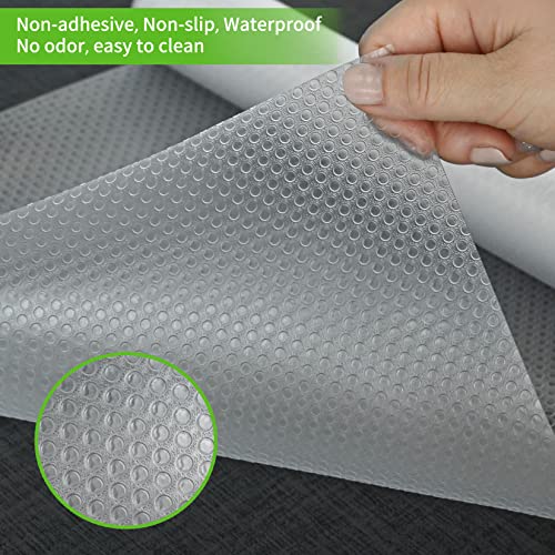 Amyracel Shelf Liner Kitchen Cabinet Liner for Shelves, Non Adhesive Drawer Liner for Kitchen, Non Slip Refrigerator Liners Waterproof & Oil-Proof Kitchen Cupboard Liner BPA Free (12 Inches x 20 FT)