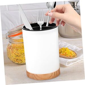 UPKOCH Bucket Chopstick Spatulas Divider Cooking Basket Storage Utensil Convenient Multi-function Household Desktop Spoons Knives Kitchen and Crock White Caddy Forks Plastic Rack