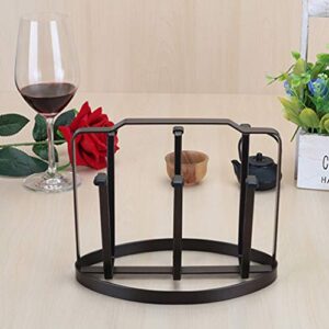 TOPBATHY 1 Pc Iron Drain Cup Holder Glass Cup Shelf Cup Storage Rack Coffee Mug Hanger for Restaurant Kitchen