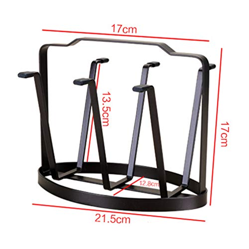 TOPBATHY 1 Pc Iron Drain Cup Holder Glass Cup Shelf Cup Storage Rack Coffee Mug Hanger for Restaurant Kitchen