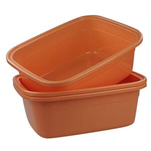 qskely 3-pack 18 quart large plastic wash basin dish pan