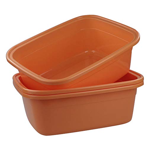 Qskely 3-Pack 18 Quart Large Plastic Wash Basin Dish Pan