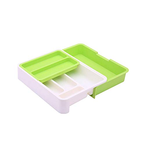 TJLSS Kitchen Drawer Organizer Plastic Storage Drawer Cutlery Tray for Drawers Divider Durable Utensil Multi Partition Safe Easy Clean ( Color : Gray )