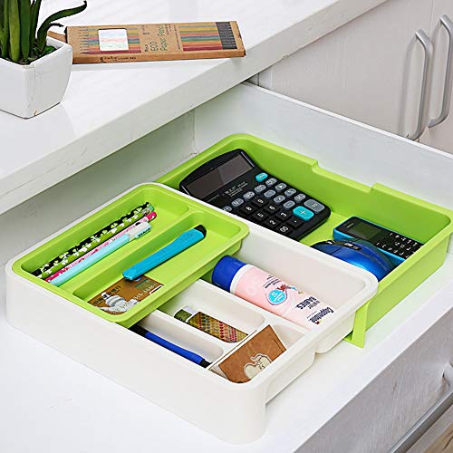 TJLSS Kitchen Drawer Organizer Plastic Storage Drawer Cutlery Tray for Drawers Divider Durable Utensil Multi Partition Safe Easy Clean ( Color : Gray )