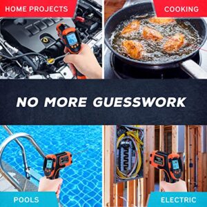 KIZEN Infrared Thermometer Gun (LaserPro LP300) - Handheld Heat Temperature Gun for Cooking, Pizza Oven, Grill & Engine - Laser Surface Temp Reader -58F to 1112F - NOT for Humans