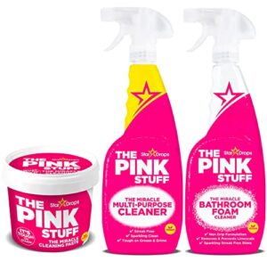 stardrops – the pink stuff – the miracle cleaning paste, multi-purpose spray, and bathroom foam 3-pack bundle (1 cleaning paste, 1 multi-purpose spray, 1 bathroom foam)