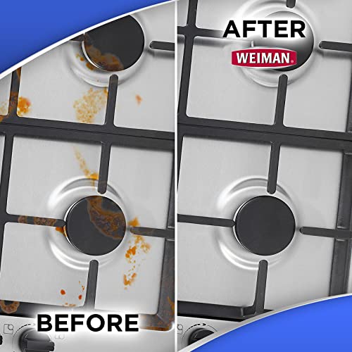 Weiman Gas Range and Stove Top Cleaner and Degreaser - 2 Pack - Dissolves Cooked On Food and Stains