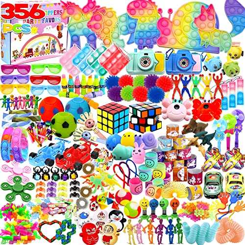 356 PCS Party Favors for Kids, Fidget Toys Pack,Easter Basket Stuffer for Kids, Birthday Gift Toys, Stocking Stuffers, Christmas Gifts, Easter Gifys Party Toys Assortment, Treasure Box Birthday Party, Goodie Bag Stuffers for Kids, Carnival Prizes, Pinata