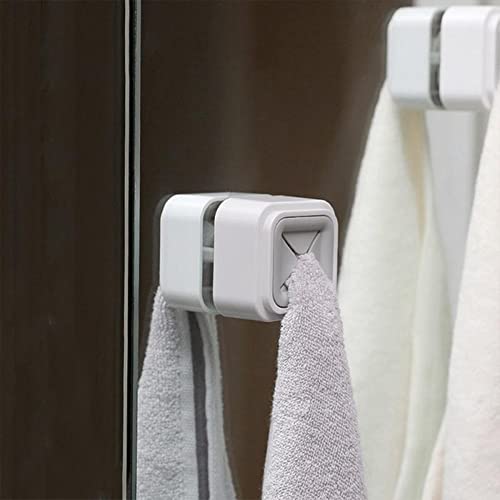 VALINK Kitchen Towel Holder - Self Adhesive Towel Holders for Kitchen,Wall Mounted Kids Hand Towel Hook,for Kitchen,Hand and Dish Towels, Gray