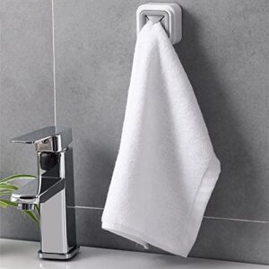 VALINK Kitchen Towel Holder - Self Adhesive Towel Holders for Kitchen,Wall Mounted Kids Hand Towel Hook,for Kitchen,Hand and Dish Towels, Gray