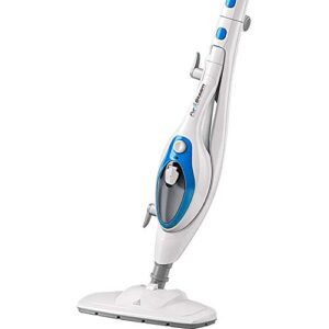 pursteam steam mop cleaner 10-in-1 with convenient detachable handheld unit, laminate/hardwood/tiles/carpet kitchen – garment – clothes – pet friendly steamer whole house multipurpose use