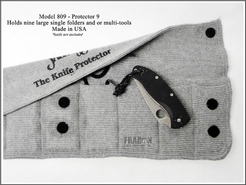 Sack-Ups The Knife Protector 9-Knife Roll - Silicone Treated