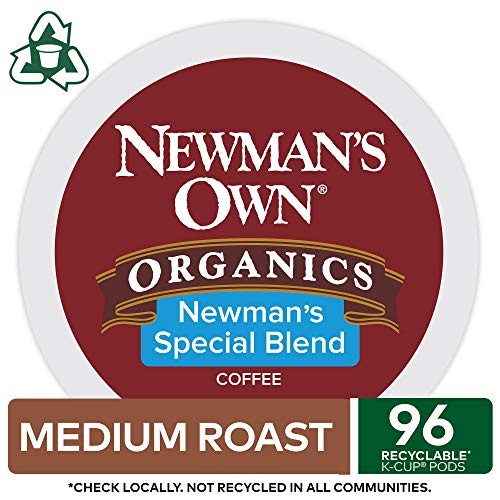 Newman's Own Organics Special Blend, Single-Serve Keurig K-Cup Pods, Medium Roast Coffee, 96 Count