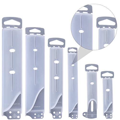 Cabilock 6pcs Universal Knives Edge Guards Clear Plastic Knives Sleeves Blades Protectors Storage Blocks Kitchen Utility Cutlery Accessories