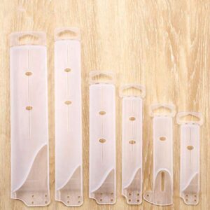 Cabilock 6pcs Universal Knives Edge Guards Clear Plastic Knives Sleeves Blades Protectors Storage Blocks Kitchen Utility Cutlery Accessories