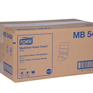 Tork Multifold Hand Towel White H2, Universal, 100% Recycled Fibers, 16 x 250 Towels, MB540A