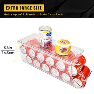 SCAVATA Skinny Can Organizer & Soda Can Organizer for Refrigerator