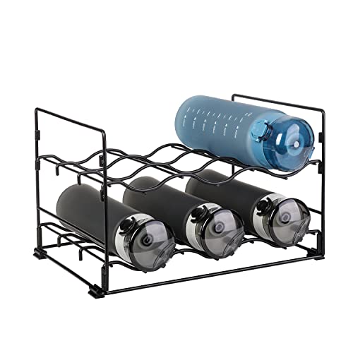 JSVER Water Bottle Organizer for Cabinet Water Bottle Storage Rack for Water Bottle Shelf Organizer Holder for Kitchen Cabinets Countertop