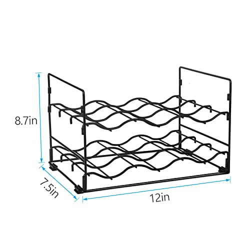 JSVER Water Bottle Organizer for Cabinet Water Bottle Storage Rack for Water Bottle Shelf Organizer Holder for Kitchen Cabinets Countertop