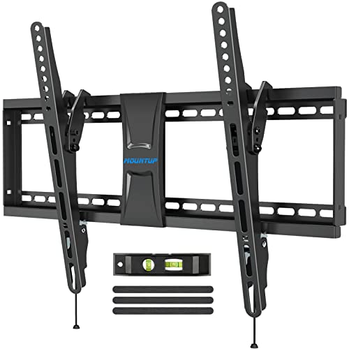 MOUNTUP UL Listed TV Wall Mount, Tilting TV Mount Bracket for Most 37-75 Inch Flat Screen/Curved TV Low Profile Wall Mount Saving Space Max VESA 600x400mm Hold up to 99 lbs Fit 16" 18" 24" Stud MU0008