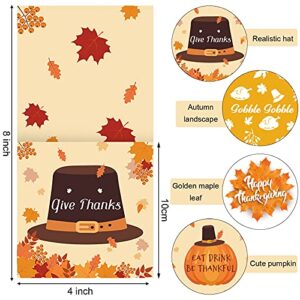 60 Pieces Thanksgiving Utensil Cutlery Holders Give Thanks Cutlery Pouch Holder Cutlery Wraps Bag Silverware Pouch Bags for Autumn Fall Harvest Party Dinner Tableware Centerpiece Table Decor