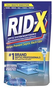 rid-x septic tank treatment enzymes, 3 month supply septi-pacs, 3.2oz