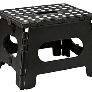 Folding Step Stool - The Lightweight Step Stool is Sturdy Enough to Support Adults and Safe Enough for Kids. Opens Easy with One Flip. Great for Kitchen, Bathroom, Bedroom, Kids or Adults.