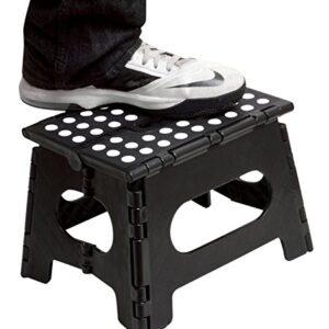 Folding Step Stool - The Lightweight Step Stool is Sturdy Enough to Support Adults and Safe Enough for Kids. Opens Easy with One Flip. Great for Kitchen, Bathroom, Bedroom, Kids or Adults.