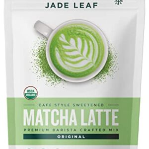 Jade Leaf Organic Matcha Latte Mix - Cafe Style Sweetened Blend - Sweet Matcha Green Tea Powder (5.3 Ounce)