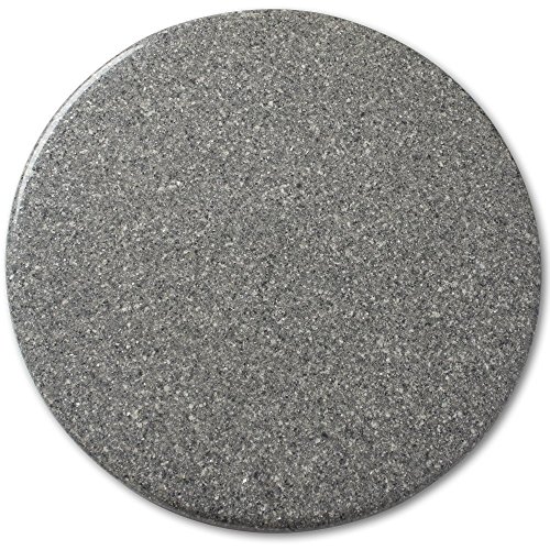 Midnight Gray, Gloss, 16", Cultured Granite, Crater, Lazy Susan, Turntable