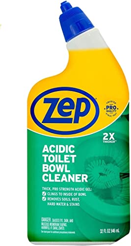 Zep Acidic Toilet Bowl Cleaner, 32 Oz, White, Wintergreen