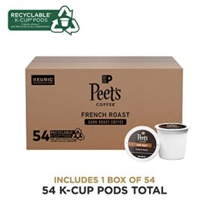 Peet's Coffee, Dark Roast K-Cup Pods for Keurig Brewers - French Roast 54 Count (1 Box of 54) Packaging May Vary