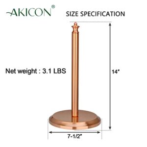 Paper Towel Holder Stand for Kitchen Countertop & Dining Room Table (Copper, Classical)