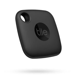 tile mate (2022) 1-pack.black. bluetooth tracker, keys finder and item locator for keys, bags and more; up to 250 ft. range. water-resistant. phone finder. ios and android compatible.