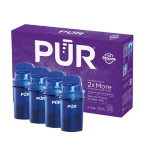 pur water pitcher replacement filter (pack of 4), blue – compatible with all pur pitcher and dispenser filtration systems, ppf900z