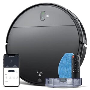 robot vacuum and mop combo, wifi/app/alexa, robotic vacuum cleaner with schedule, 2 in 1 mopping robot vacuum with watertank and dustbin, self-charging, slim, ideal for hard floor, pet hair, carpet