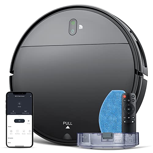 Robot Vacuum and Mop Combo, WiFi/App/Alexa, Robotic Vacuum Cleaner with Schedule, 2 in 1 Mopping Robot Vacuum with Watertank and Dustbin, Self-Charging, Slim, Ideal for Hard Floor, Pet Hair, Carpet