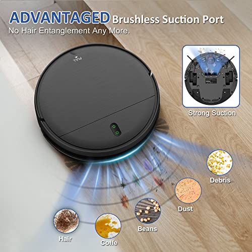 Robot Vacuum and Mop Combo, WiFi/App/Alexa, Robotic Vacuum Cleaner with Schedule, 2 in 1 Mopping Robot Vacuum with Watertank and Dustbin, Self-Charging, Slim, Ideal for Hard Floor, Pet Hair, Carpet